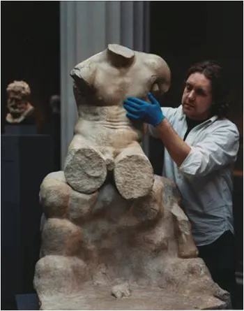 Matt Ducklo Statue of Herakles seated on a rock, Imperial, 1st or 2nd A ...