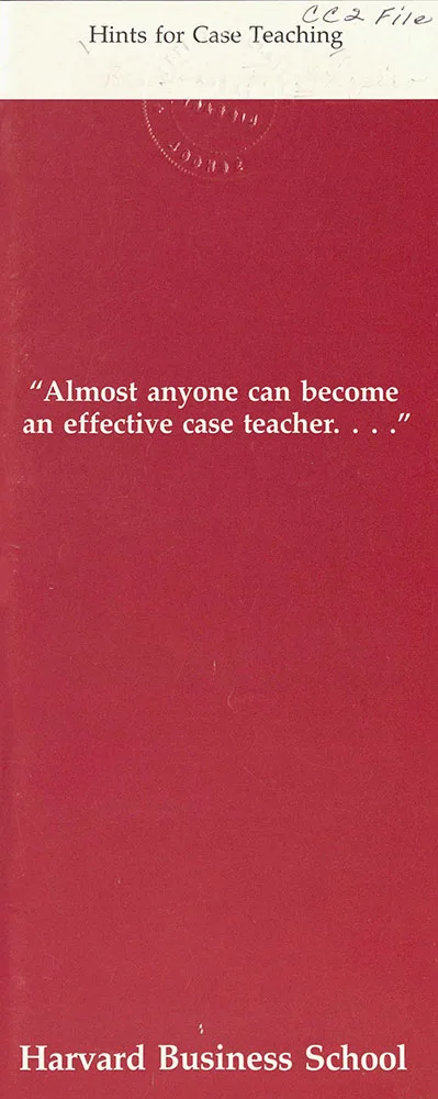 Teaching & The Case Method | Baker Library