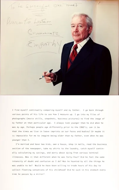 Larry Sultan Untitled (Dad with marker board), from the series ...