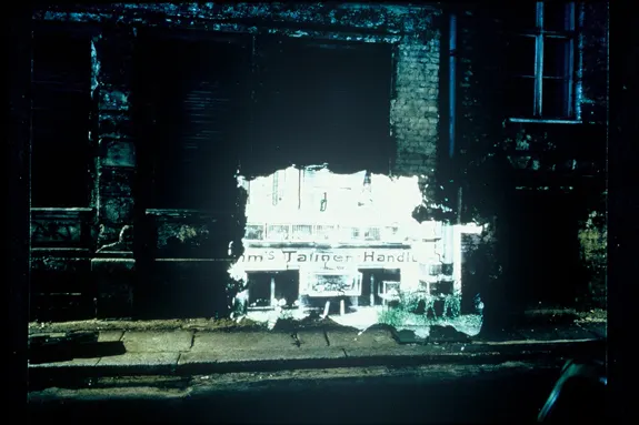 Shimon Attie Steinstrasse 21, Berlin from the series “Writing on the ...