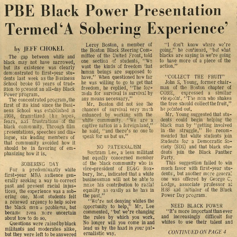Founding & Early Years of AASU | Baker Library