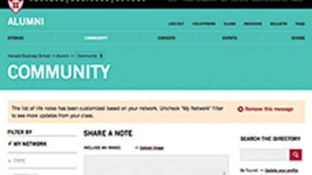 A Focus on You - Alumni - Harvard Business School